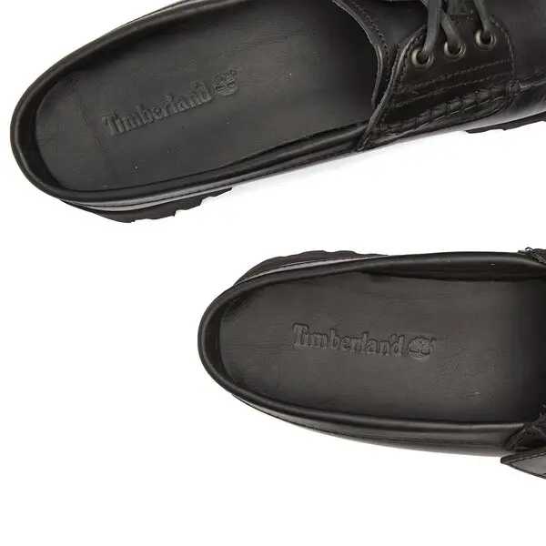 Timberland 3-Eye Mule In Leather - Black Full Grain | Editorialist
